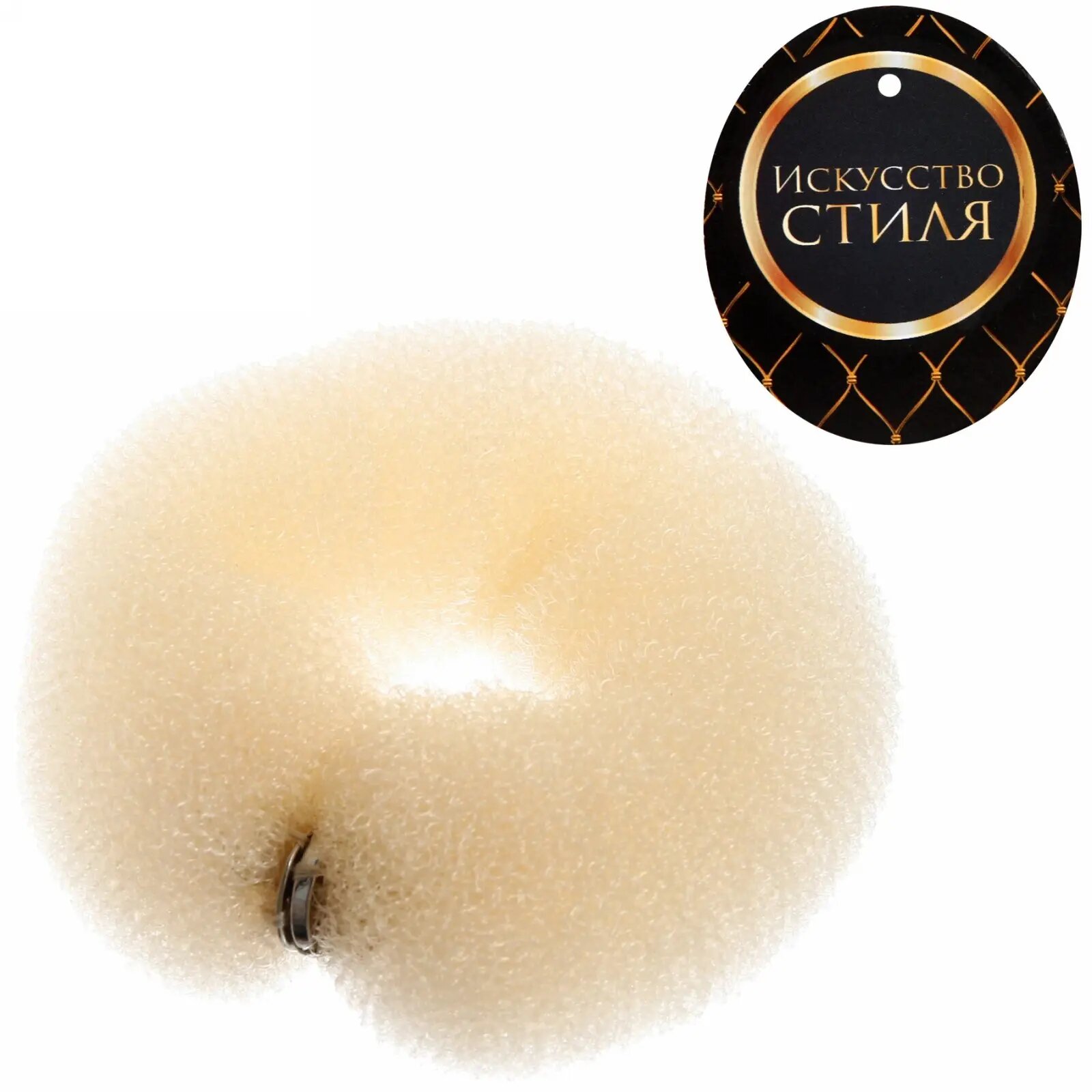 Заколка-валик для пучка, белая, легкая, для стильных причесок