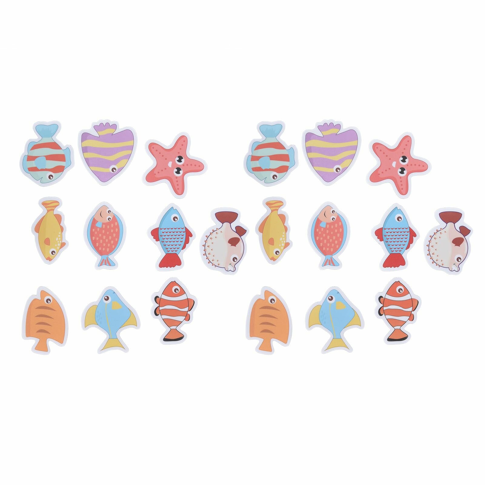 2 шт. матовые красочные наклейки для ванны с рыбками, самоклеящиеся, водонепроницаемые, устойчивые к плесени, нескользящие, детский душ, безопасные для детей