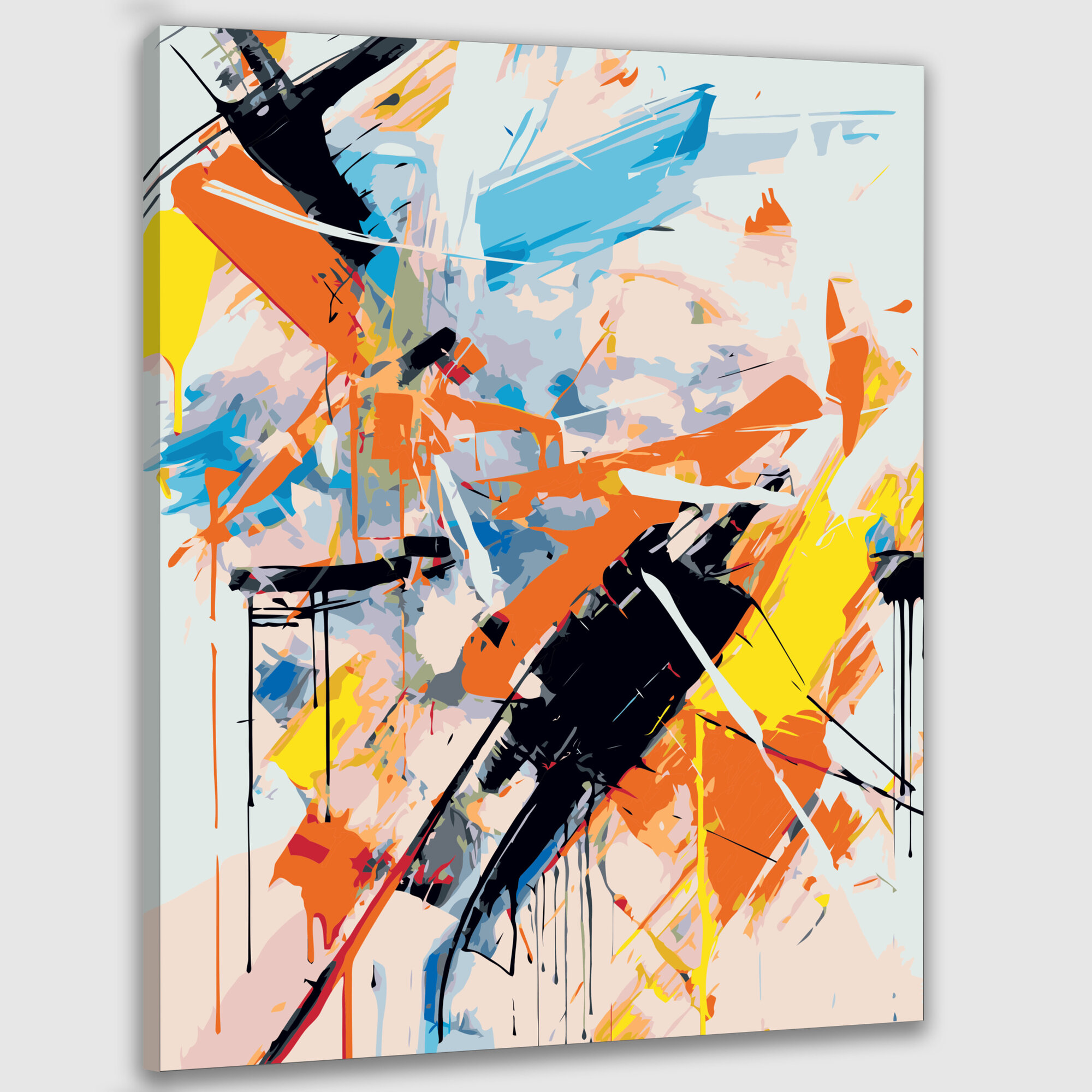 Картина по номерам 40x50 см, искусство, смешанная техника, живопись, граффити, абстракция, яркость, динамичность