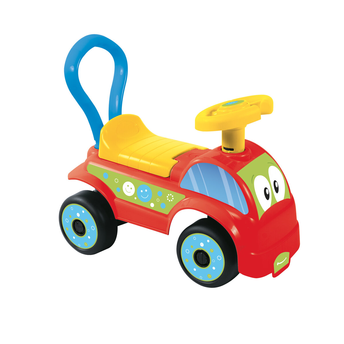 Каталка Dolu Foot to Floor с ручкой красный