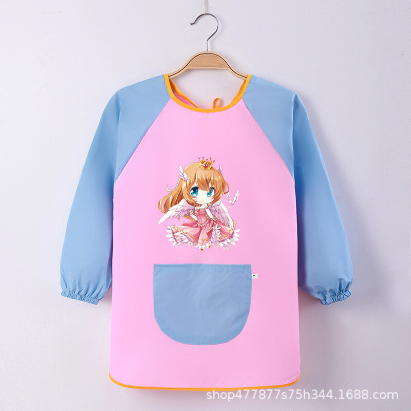 Фартук детский "Принцесса", непромокаемый, размер L, розовое тело и синяя юбка