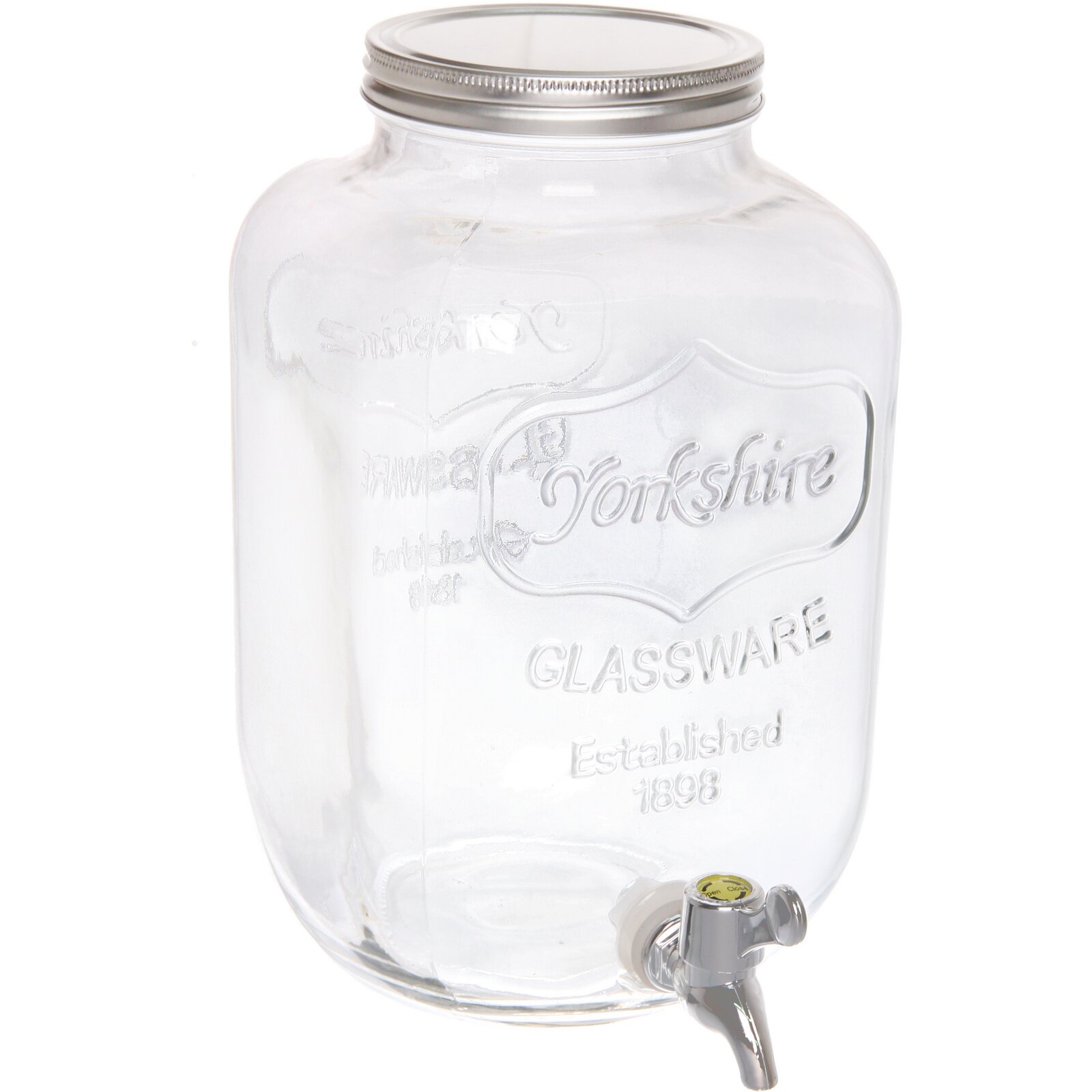 Лимонадница 5л «Летняя прохлада», стеклянная, с краном, для напитков