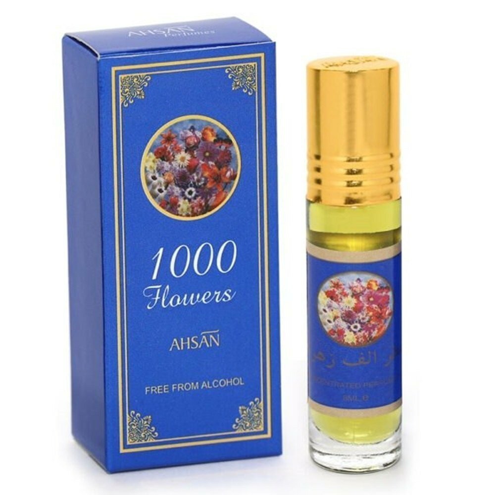 1000 ЦВЕТОВ Ахсан эфирное масло, концентрированное 1000 FLOWERS Concentrated oil Ahsan, ролик 8 мл.