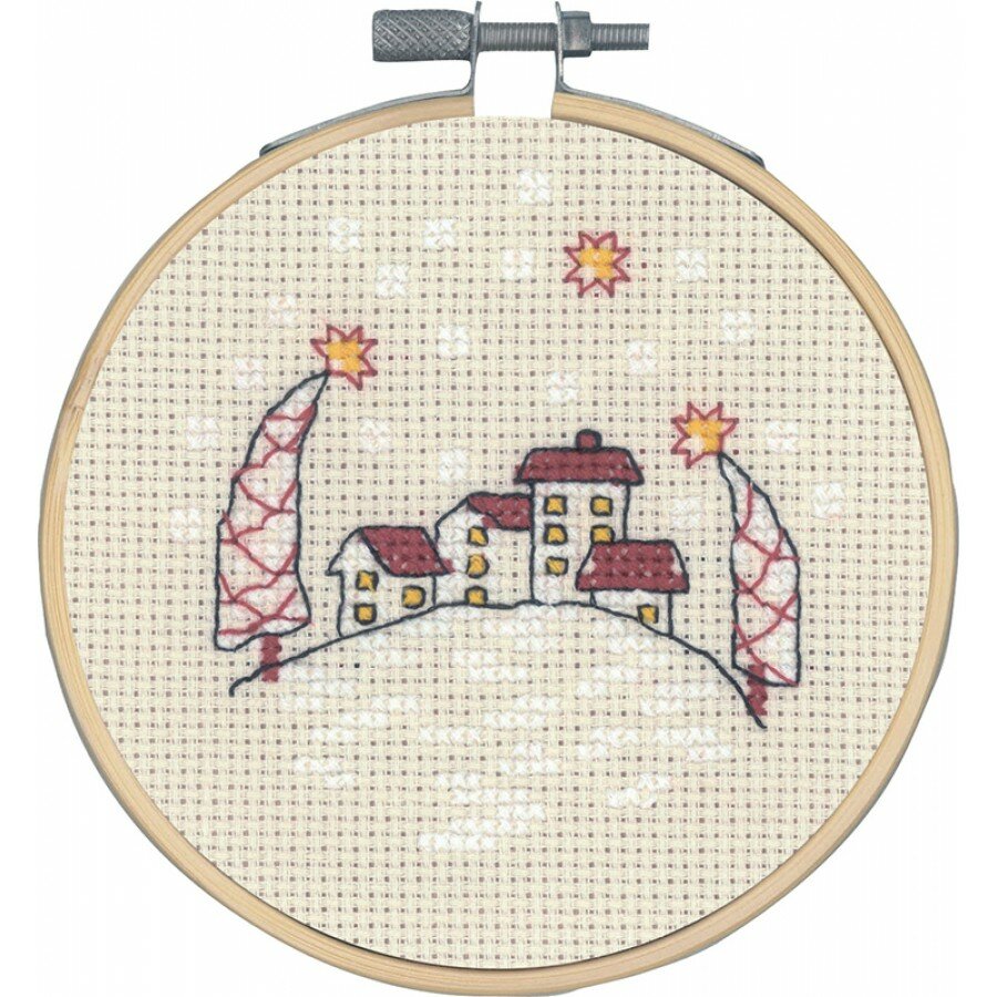 Набор для вышивания Домики 10 см PERMIN 13-0295