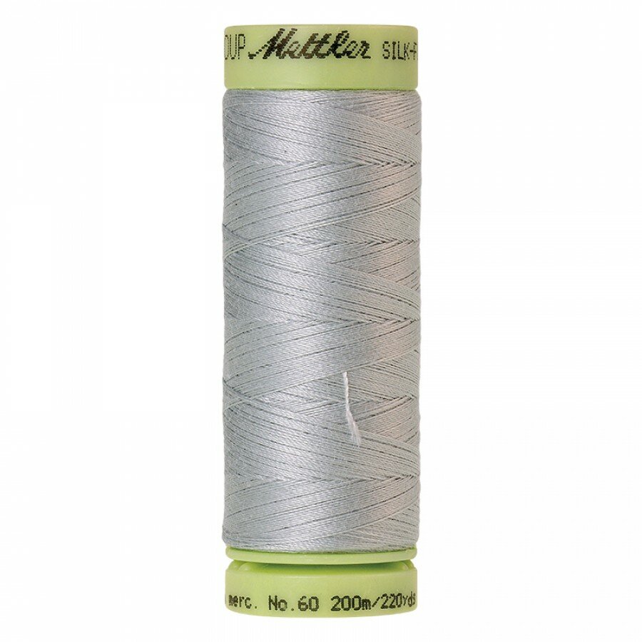 Нить для машинного квилтинга SILK-FINISH COTTON 60, 200 м 1340 Silver Grey