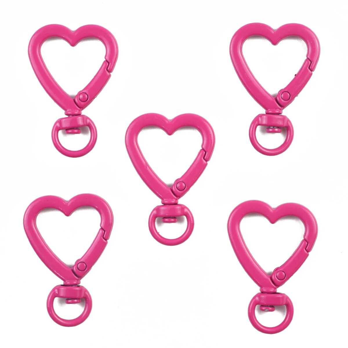 Застежки-карабины сердце из металла HGKLBB Розовый, 2pcs lot, Роза Красная