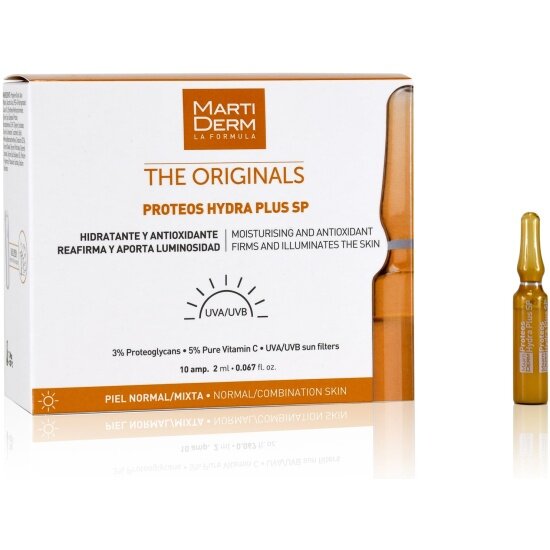 Ампулы для лица Martiderm Originals Proteos Hydra Plus SPF 10, 10x2 мл