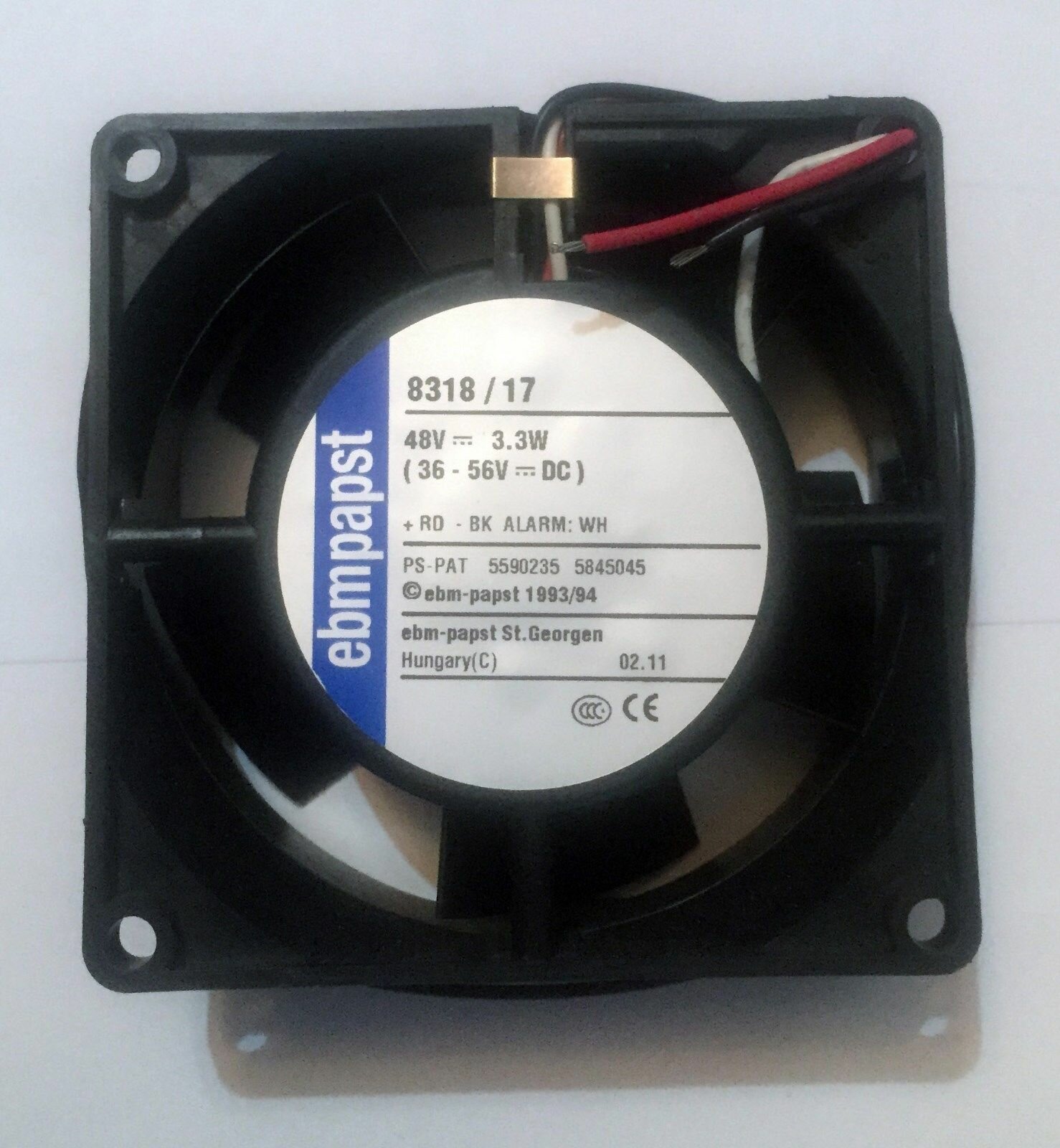 Ebmpapst 8318/17 80MM 48v DC Вентилятор with Alarm Sensor 80x80x32 mm 36-56v DC 48VDC