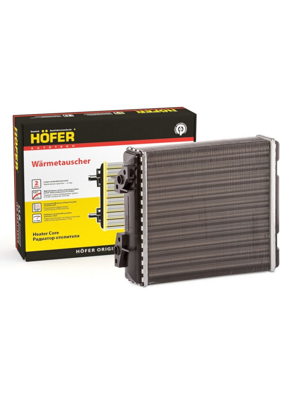 Радиатор отопителя для а/м ВАЗ 2105 (алюм.) "HOFER"