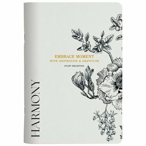 Тетрадь общая Be Smart Harmony, 150 х 210 мм, 40 листов, клетка, мягкий переплет, скрепка, цветы на айвори