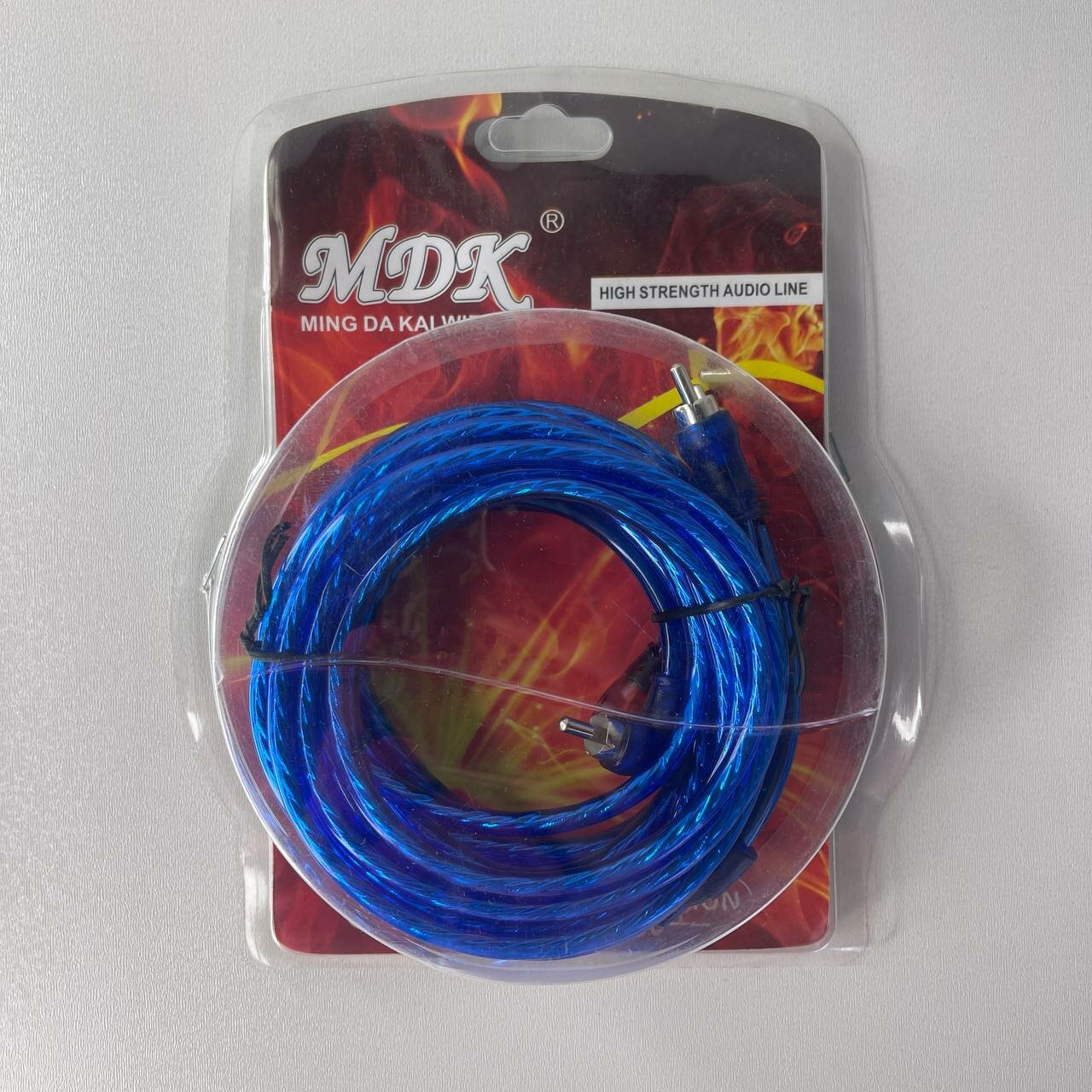 Межблочный кабель 2RCA 5м для авто, провода тюльпаны для сабвуфера и усилителя