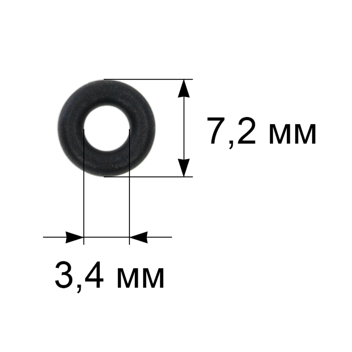 Уплотнитель d=7.2мм кофемашины Nespresso, 2шт. (MS-623322) — фото 1