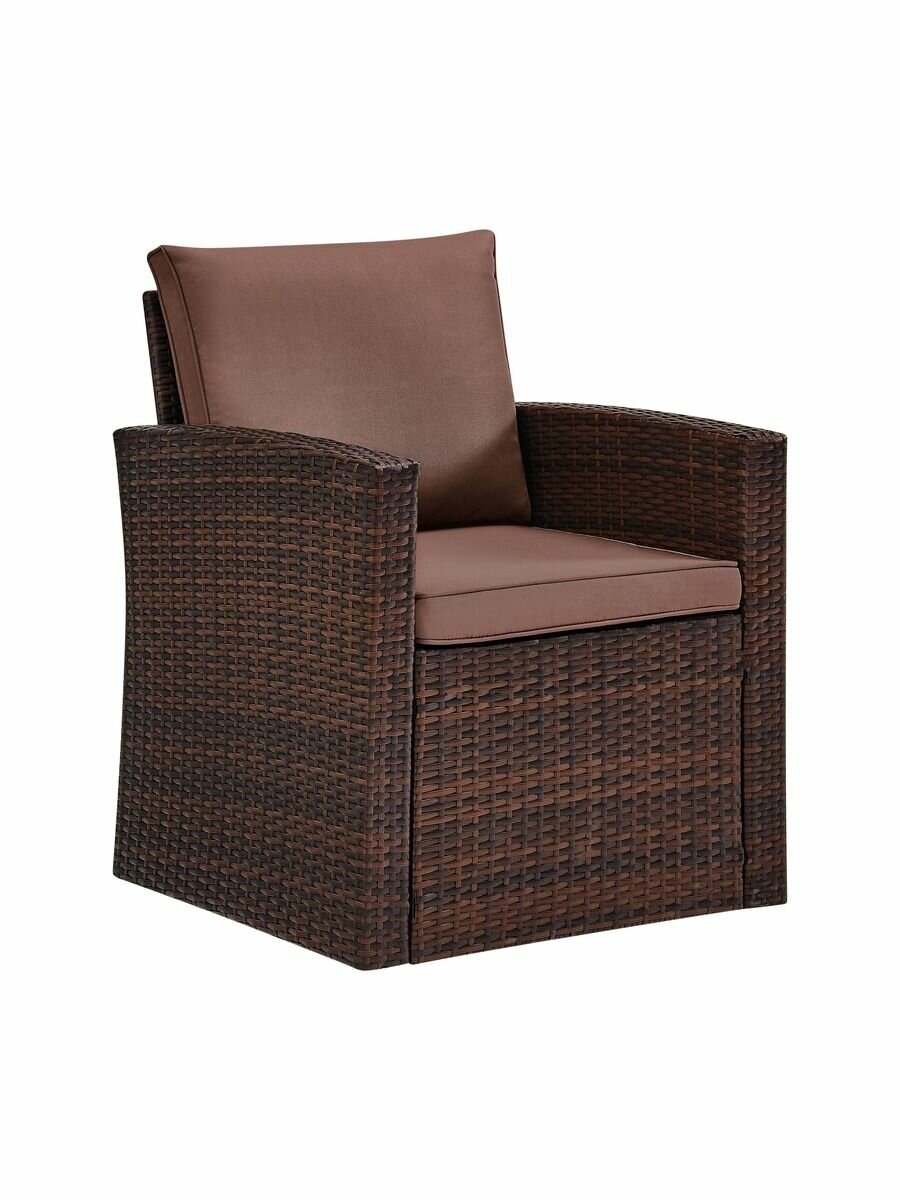 Кресло из искусственного ротанга Римини (Rimini armchair), шоколад