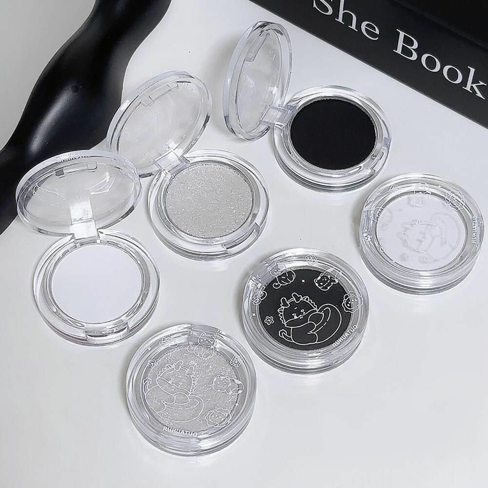 Матующая пудра-хайлайтер белая для контуринга лица, подчеркивание подбровного пространства и стрелки