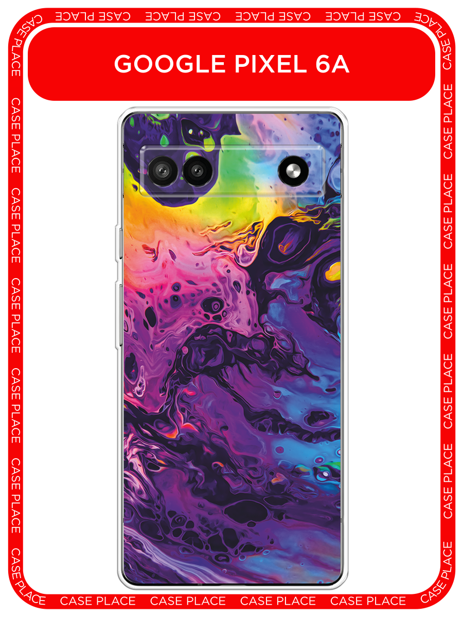 Чехол на Google Pixel 6A / Гугл Пиксель 6A с принтом ACID fluid
