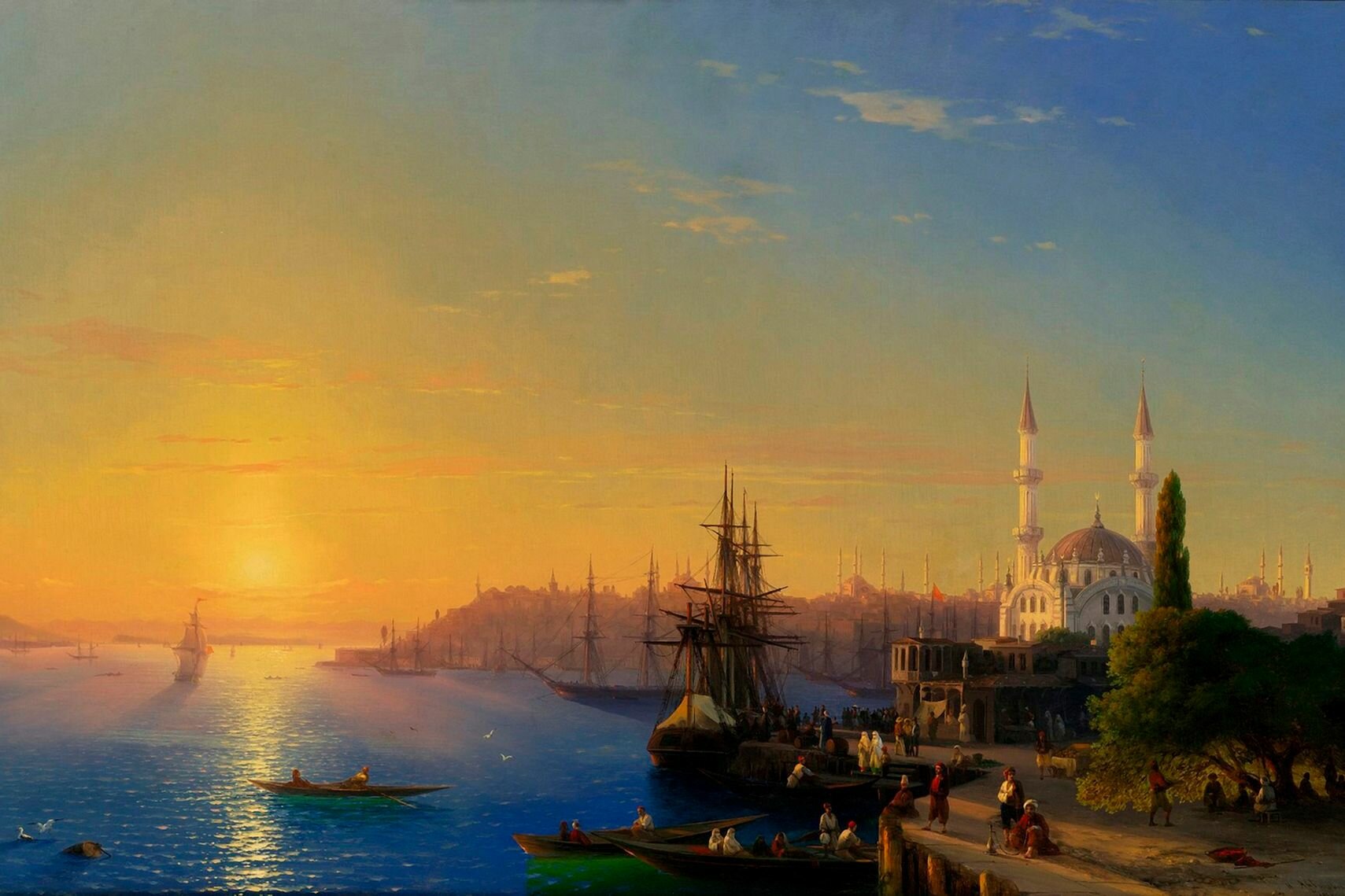 Картина Айвазовского Вид Константинополя и Босфора 60х40 см