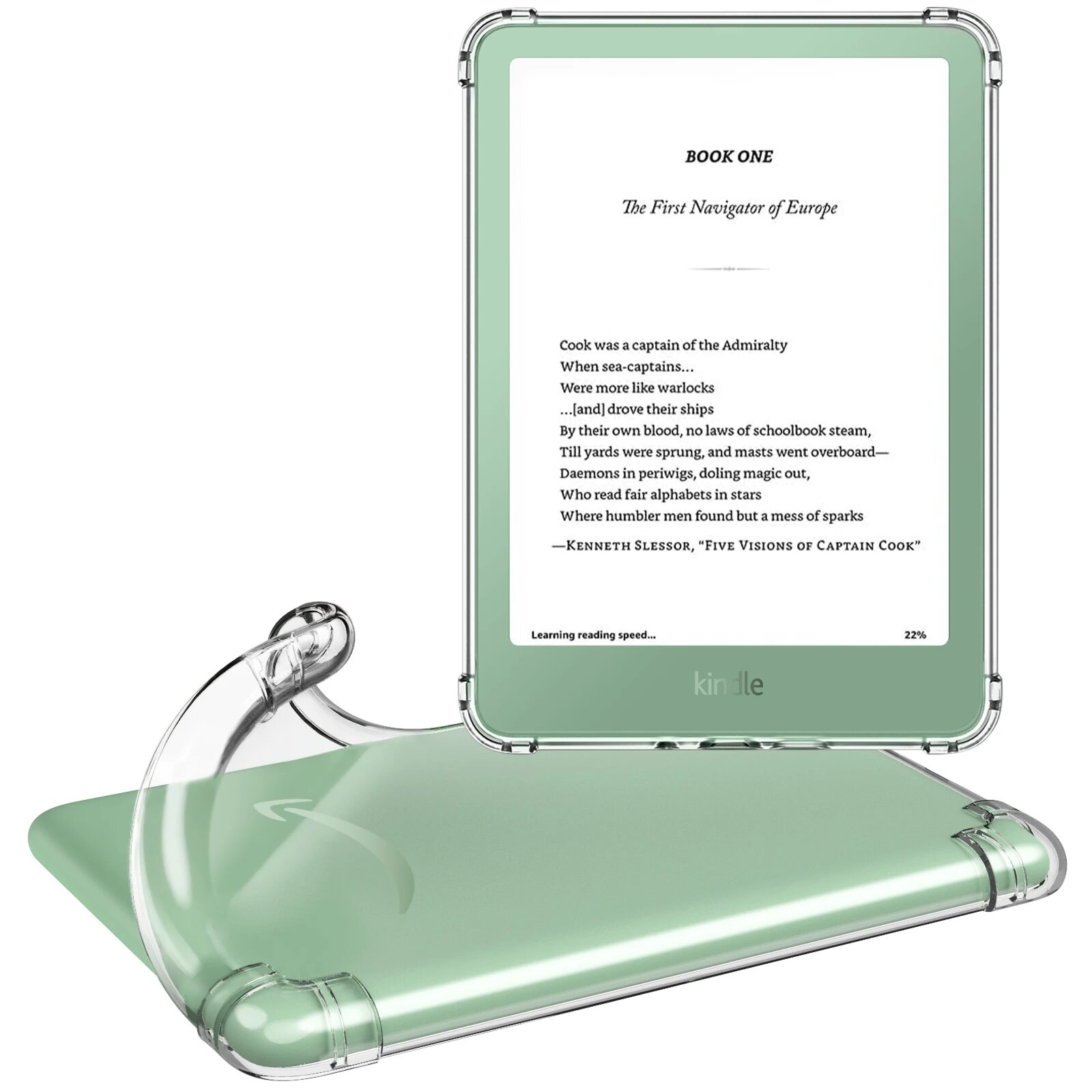 Чехол dadanism для Kindle 11 поколения Зеленый, Clear