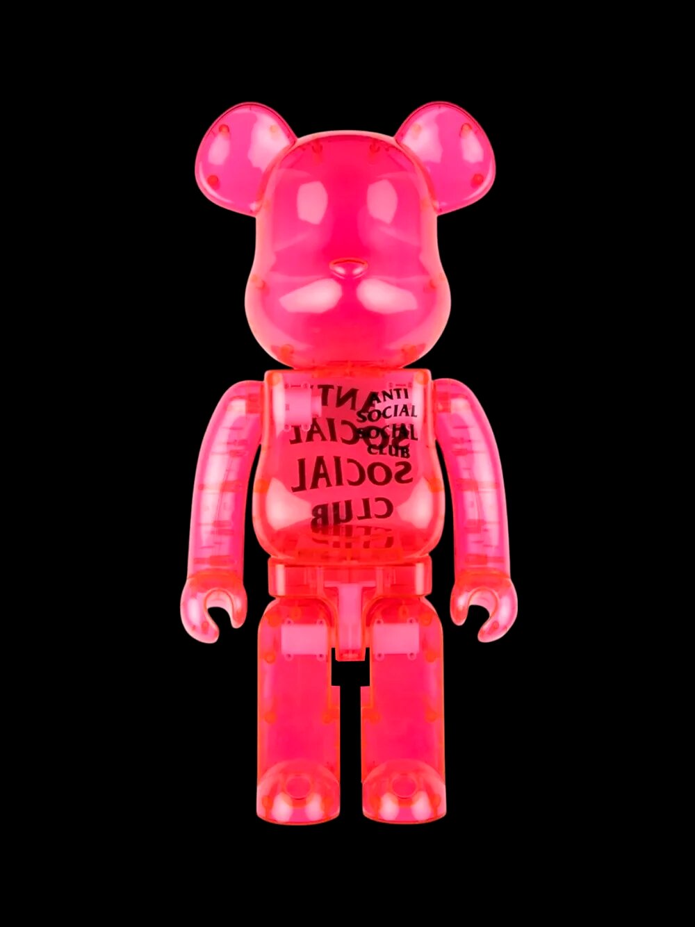 Коллекционная оригинальная фигура Bearbrick Anti Social Social Club 1000% / 70 см высота / ABS пластик / Medicom Toy