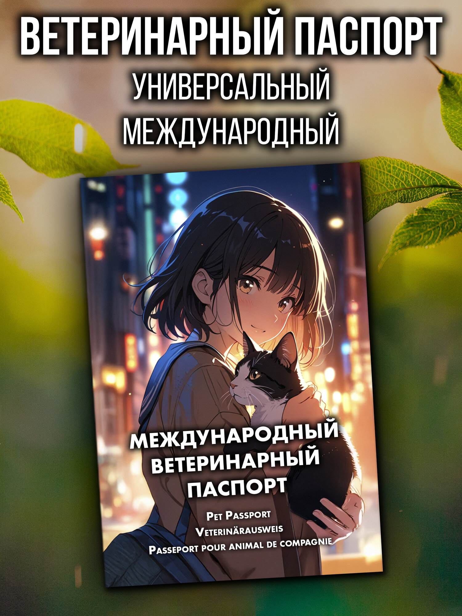 Ветеринарный паспорт для кошек, собак и любых других домашних животных, международный