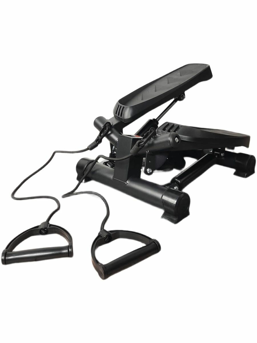 Мини - степпер тренажер для дома , с эспандерами для рук, нагрузка до 120 кг