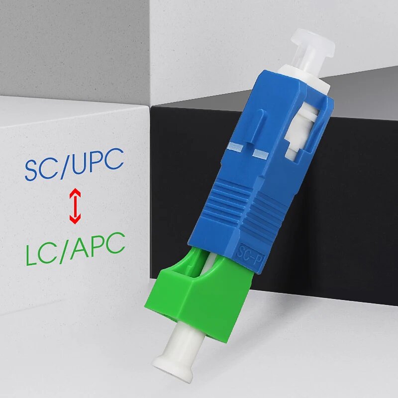 Оптический адаптер SC/UPC - LC/APC, синий/зеленый