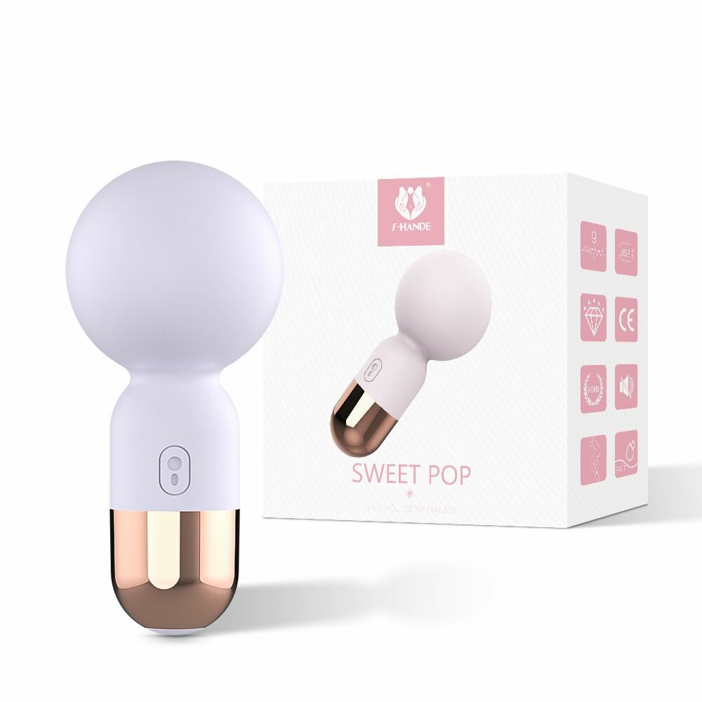 Вибромассажер "Sweet Pop", 9 режимов, силикон, 1 мотор, водонепроницаемый, 8,9 см