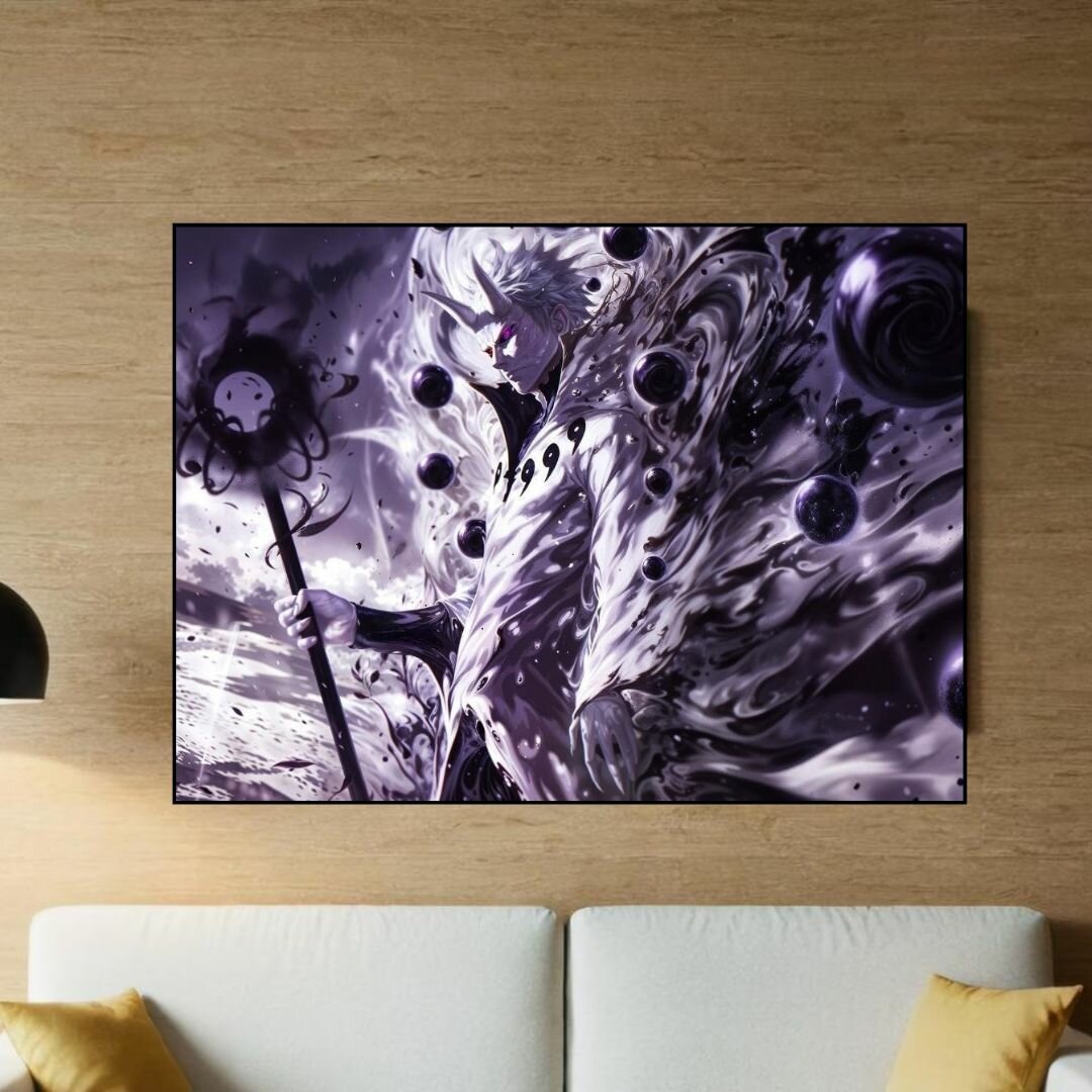 Картина на металле (аниме - Наруто) Обито-Мудрец 6 путей, 20*30см