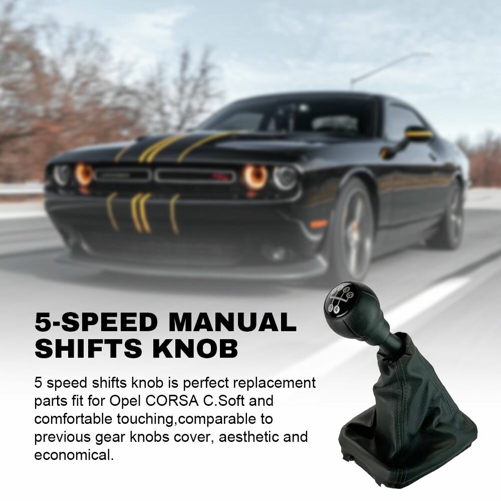 Черный пыльник рычага КПП с набалдашником для Opel