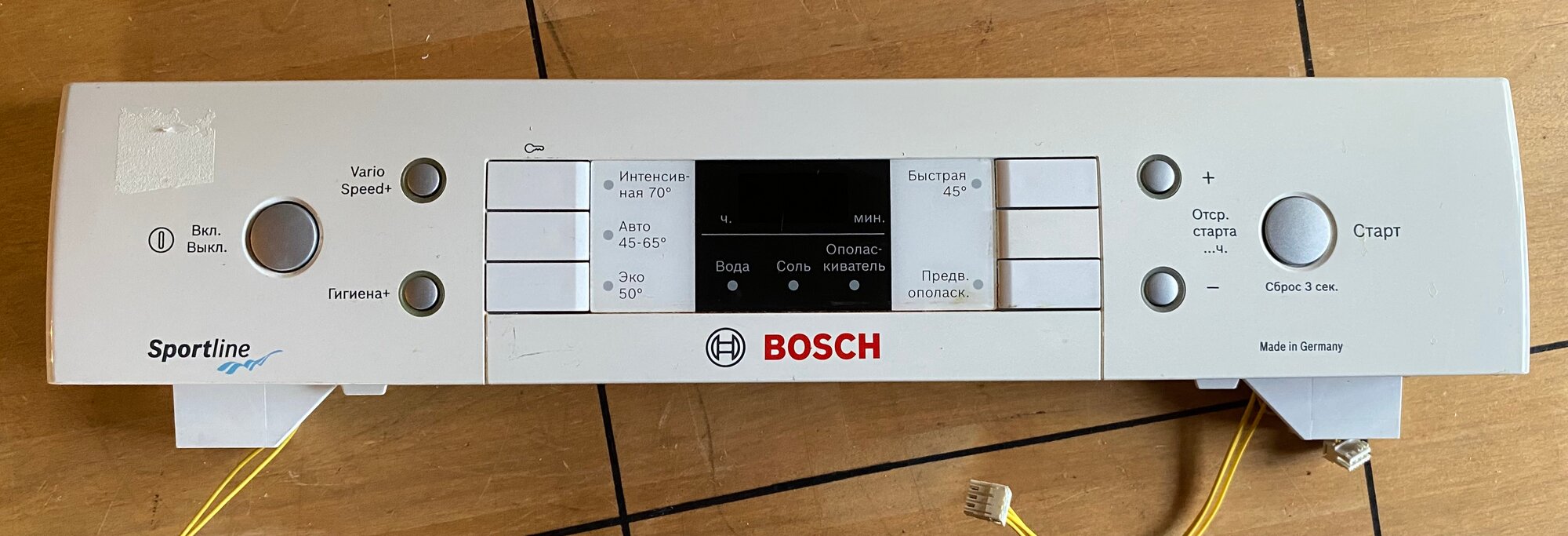 Электронный модуль/ плата индикации для посудомоечной машины Bosch (Бош) 9000693375 в сборе с панелью