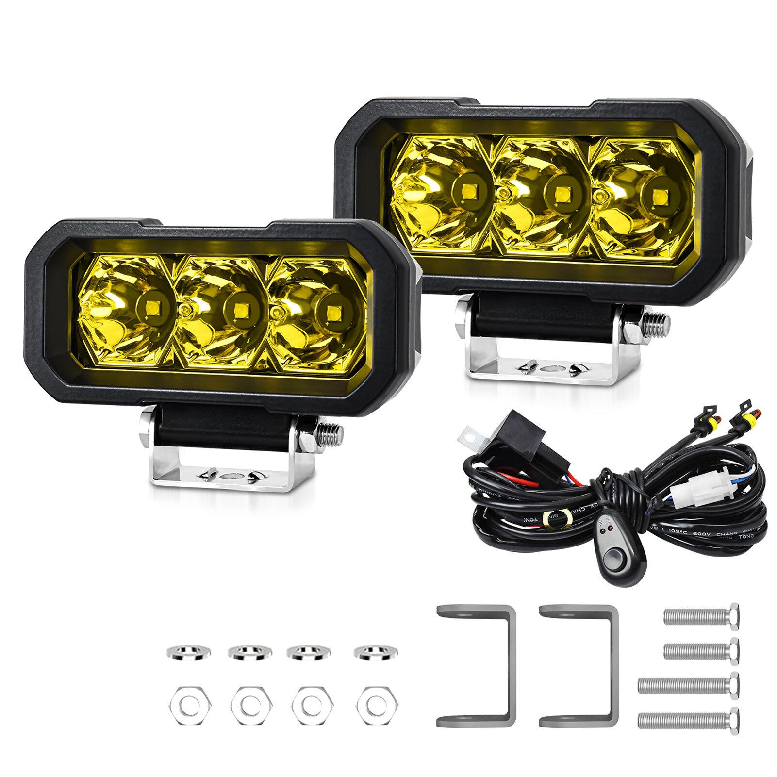 2 шт. светодиодные рабочие фары 5 дюймов, противотуманные фары IP68 240W для внедорожников, грузовик