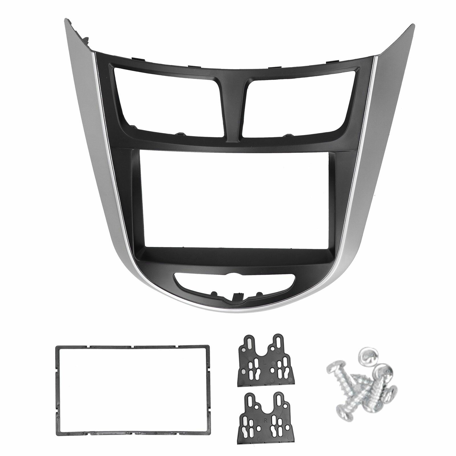 Панель для 2-DIN магнитолы Hyundai i25/Solaris/Accent (2010-2014)