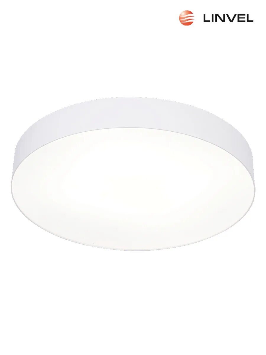 Люстра потолочная светодиодная, диаметр 50 см, диммируемая с ПДУ, 120W, 3000-6000K, 500х500х50мм