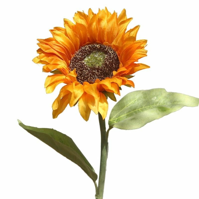 Украшение гостиной с имитацией подсолнуха одной головкой-оранжевый