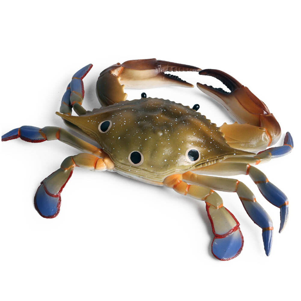 Пластиковая модель морского краба с красными пятнами, детская безделушка, настольное украшение