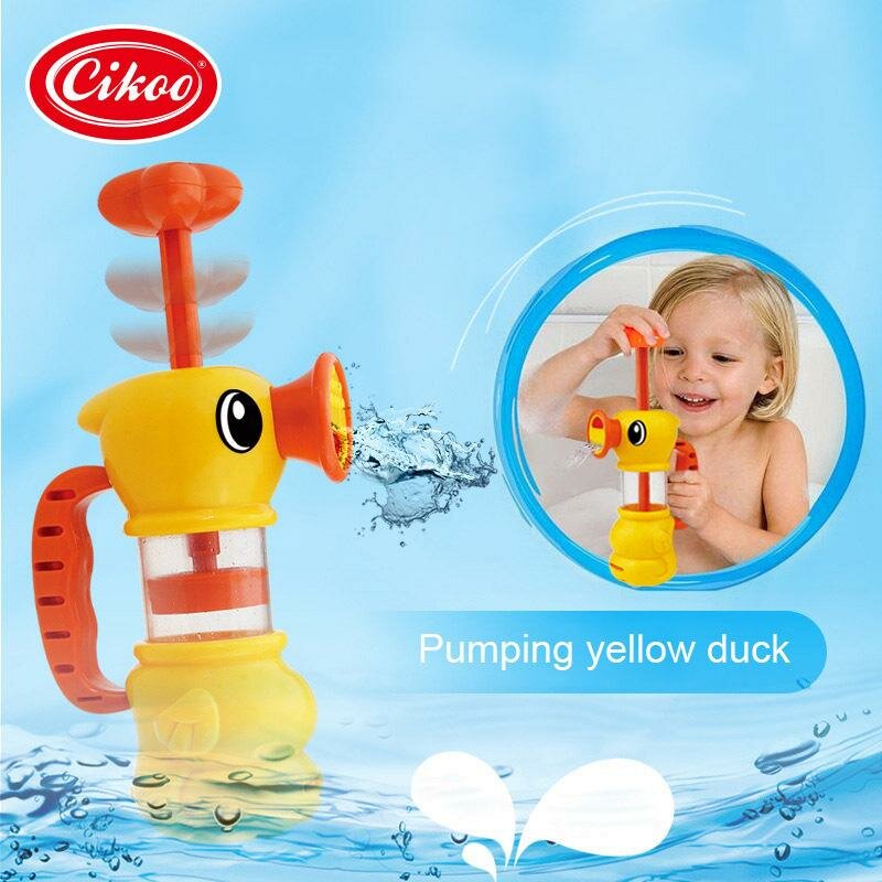 Детская игрушка для ванны Утка Детская ванная комната Ванна Бассейн Плавание Душ Игра Спрей Водяной Насос Игрушки Для Ребенка 0-12 Месяцев