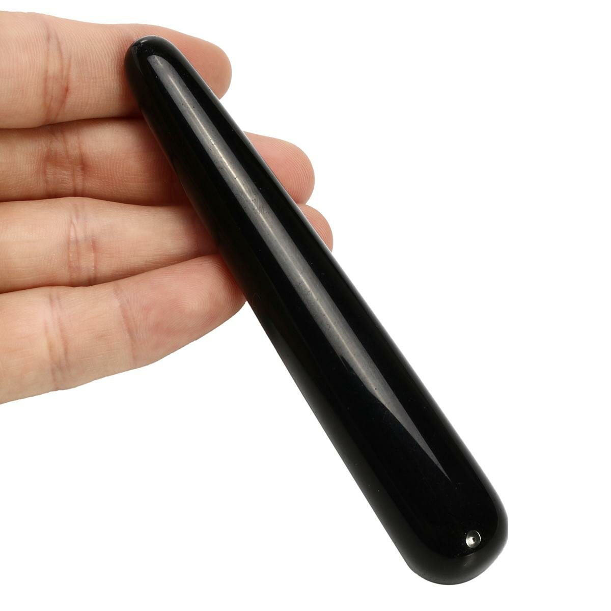 Старое дерево Черный натуральный обсидиан кристалл лечебные массажные палочки массажные палочки Рейки