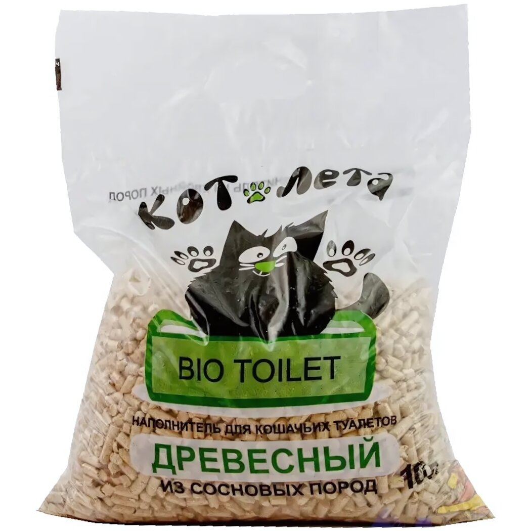 Наполнитель для кошачьего туалета «КотЛета», древесный, 10л, экологичный, легкий