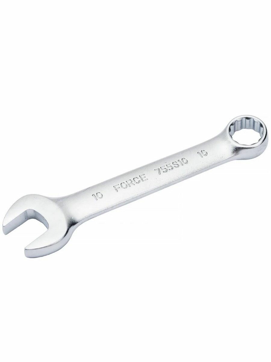 Ключ комбинированный FORCE 755S10, хромованадиевая сталь, 10мм