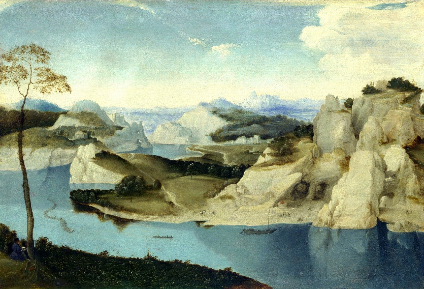 Картина Брейгель Питера Старшего Река среди гор 60х41 см