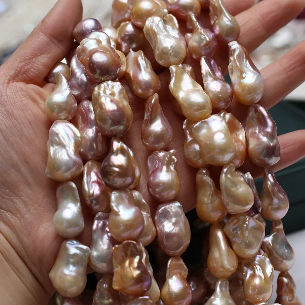 15x23-15x25 мм 6A + прочный натуральный пресноводный жемчуг розовый большой бусины в стиле барокко ювелирные изделия сделать DIY ожерелье браслет аксессуары