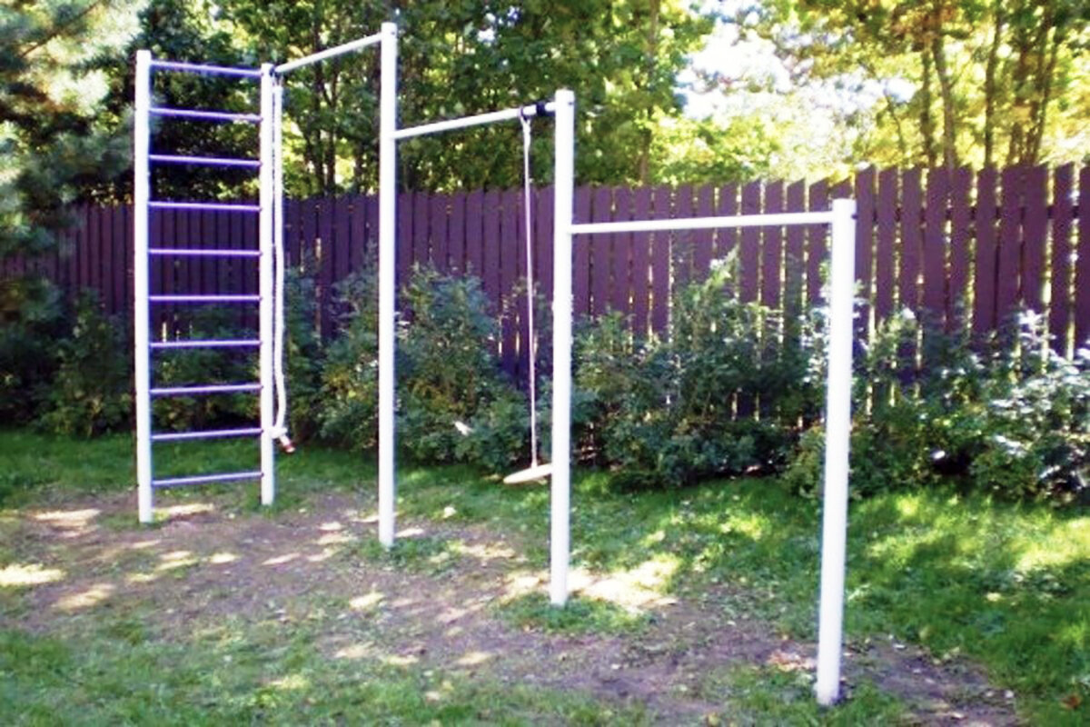 Лестница-Турник Вертикаль Для Улицы, Бетонируемая, Металл, 120 Кг, Разноуровневый