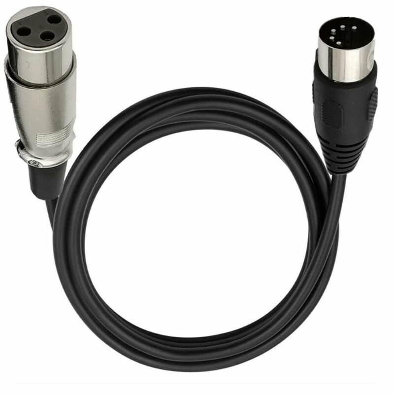 Гибкий кабель MIDI to XLR адаптер DIN 5Pin to XLR для аудио соединения, 1.5m - Мужчина к женщине