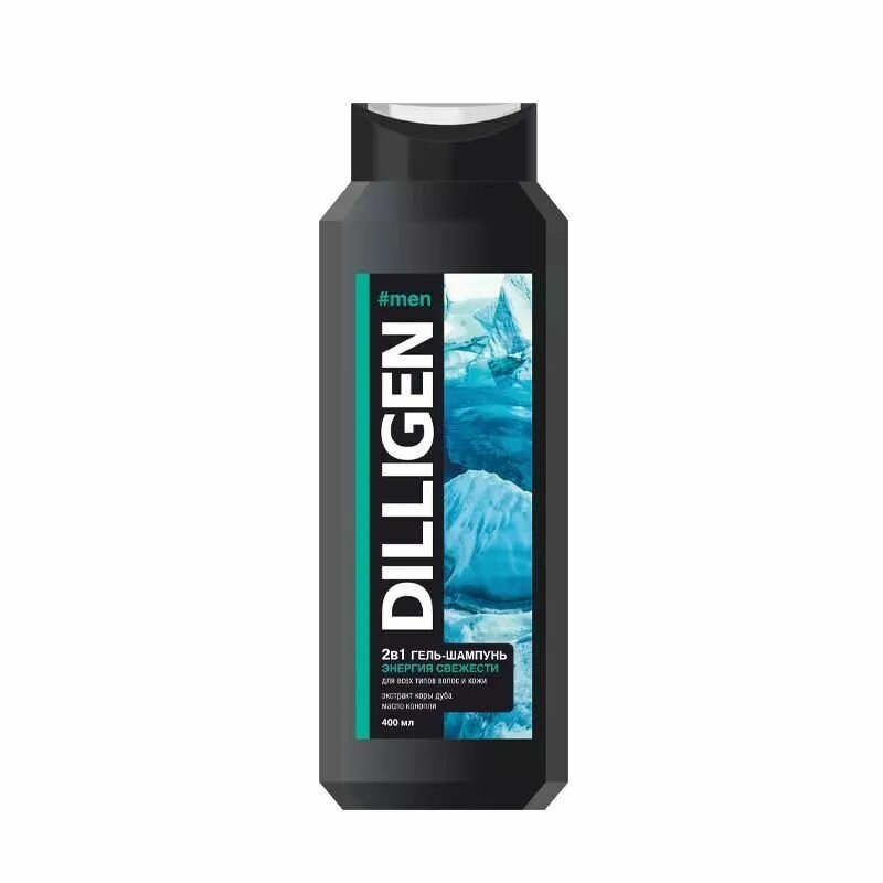 DILLIGEN гель-шампунь для мужчин 2в1, 400 мл
