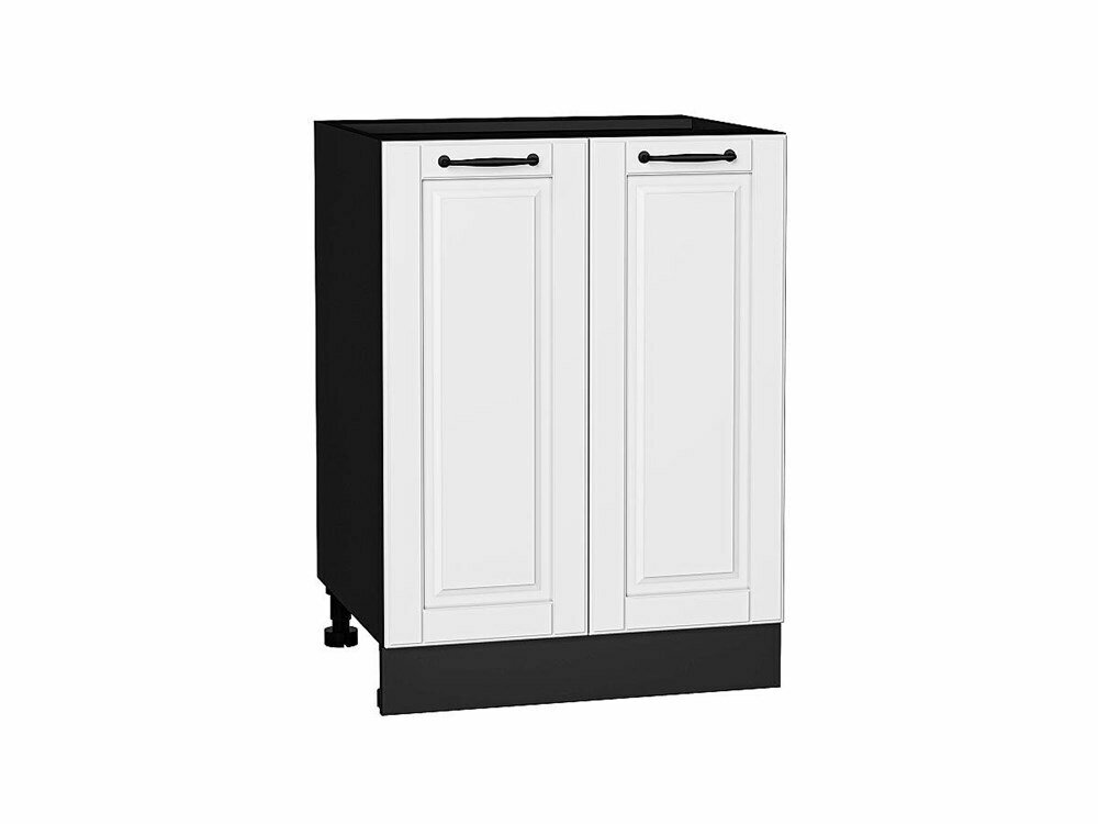 VVT Шкаф нижний с 2-мя дверцами Дублин Graphite, Special White, 600 В*Ш*Г 816*600*478, фасад МДФ Special White, корпус Graphite Special White
