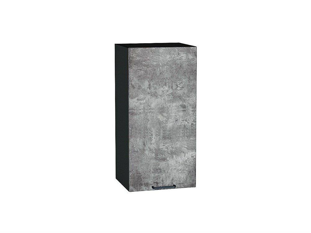 VVT Шкаф верхний с 1-ой дверцей Флэт Graphite, Temple Stone 2S, 720, 350 В*Ш*Г 716*350*318, фасад ЛДСП Temple Stone 2S, корпус Graphite Temple Stone 2S