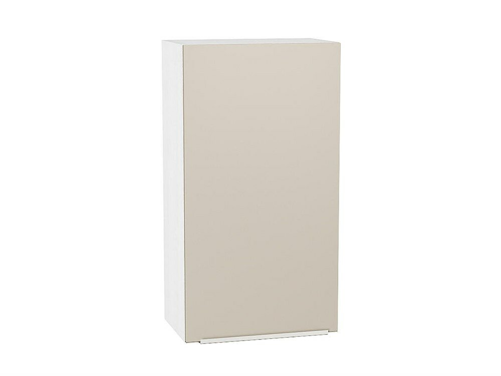 VVT Шкаф верхний с 1-ой дверцей Фьюжн Белый, Cream Silk, 920, 500 В*Ш*Г 920*500*320, фасад МДФ Cream Silk, корпус Белый Cream Silk