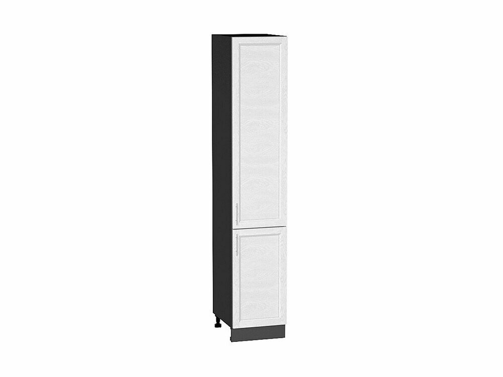 VVT Шкаф пенал с 2-мя дверцами Сканди Graphite, White Softwood, 2140, 400 В*Ш*Г 2132*400*576, фасад МДФ White Softwood, корпус Graphite White Softwood