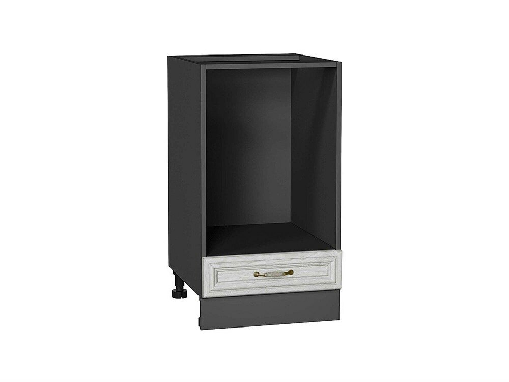 VVT Шкаф нижний под духовку Шале Graphite, White Dreamline, 450 В*Ш*Г 816*450*476, фасад МДФ White Dreamline, корпус Graphite White Dreamline
