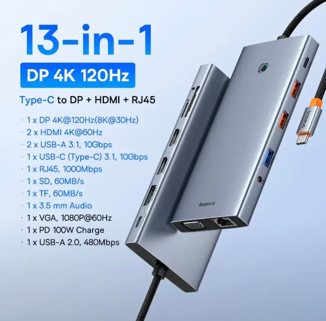 Док-станция baseus BS-OH119 (13 in 1) for Windows