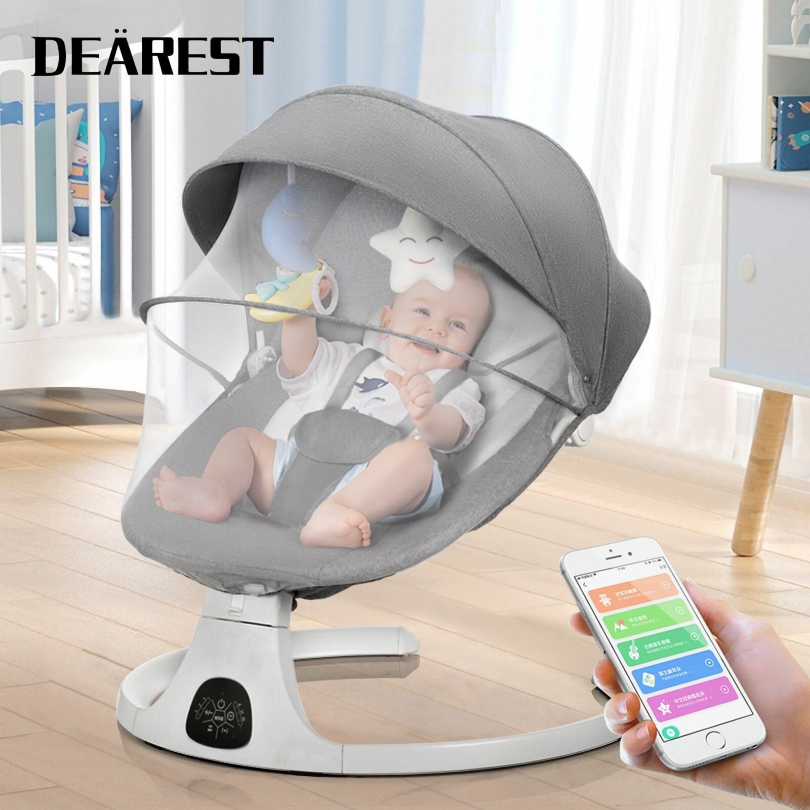 DEAREST S0008Max Электрокачели для новорожденных детский шезлонг, баунсер от 0+ -enj